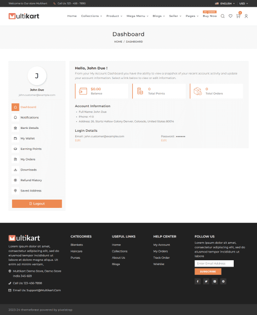 Multikart - Multipurpose Ecommerce Template
